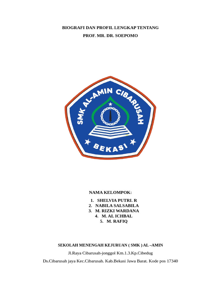 Biografi Dan Profil Lengkap Tentang Raden Soepomo (Kerkom PKN0 | PDF ...
