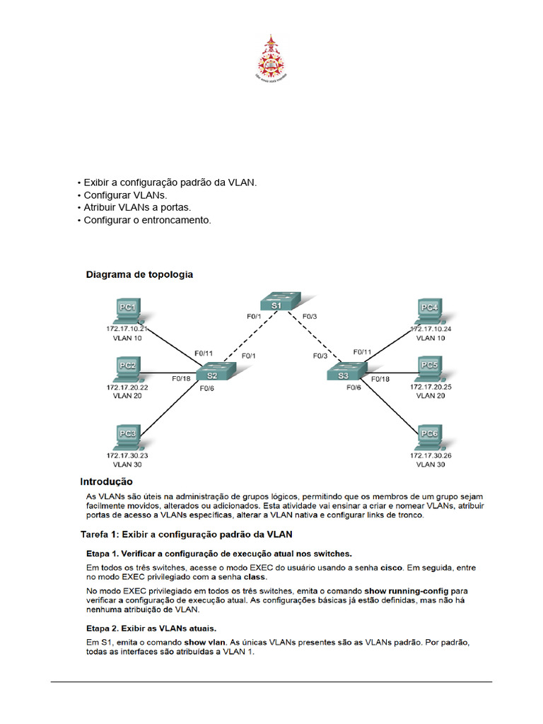 13.3 .-REDES I - AP10 - Configurando VLANs | PDF