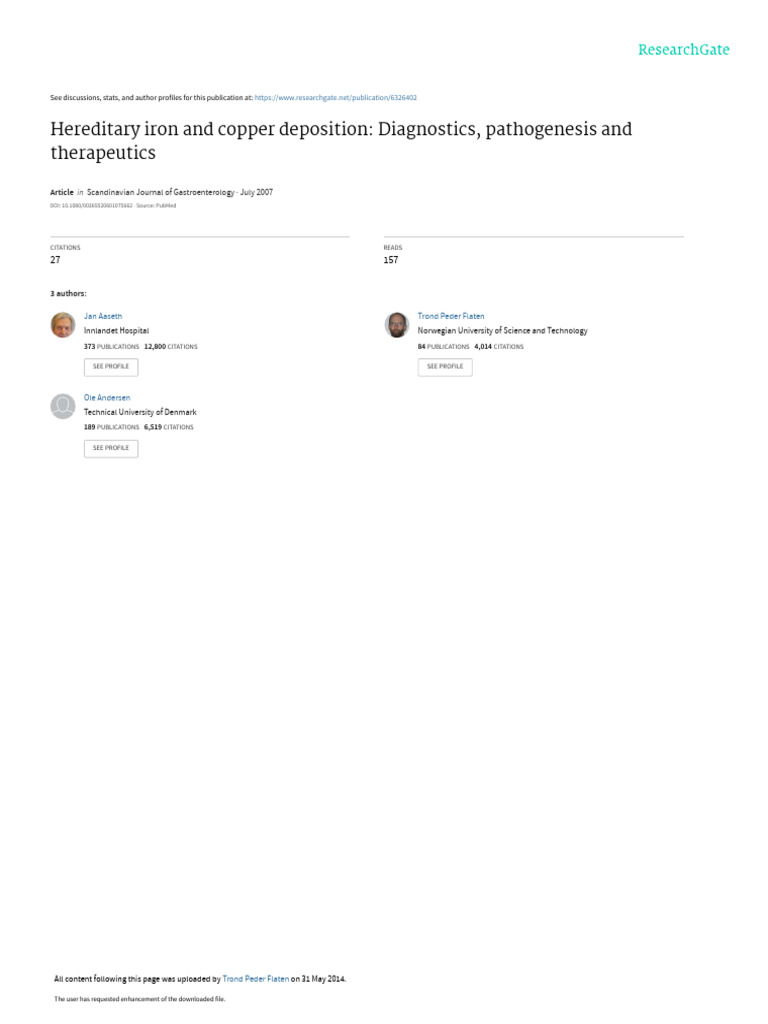 Aaseth 2007ScandJGastroenterol | PDF | Clinical Medicine | Medical ...
