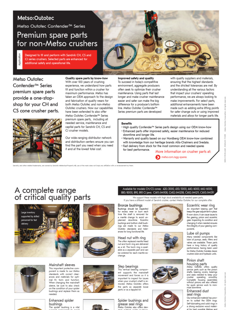 Spare parts for metso jaw cone crusher | PDF | Mechanical Engineering ...