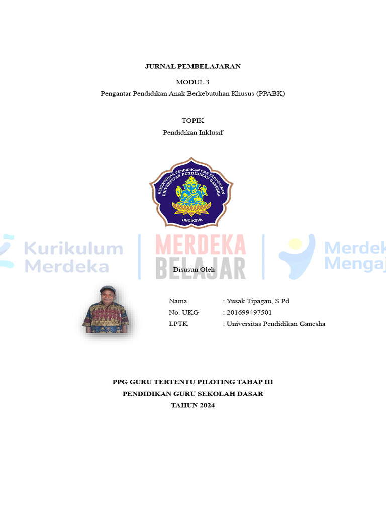 JURNAL Modul 3 PPABK - Pendidikan Inklusif | PDF | Karier & Perkembangan | Ilmu Sosial