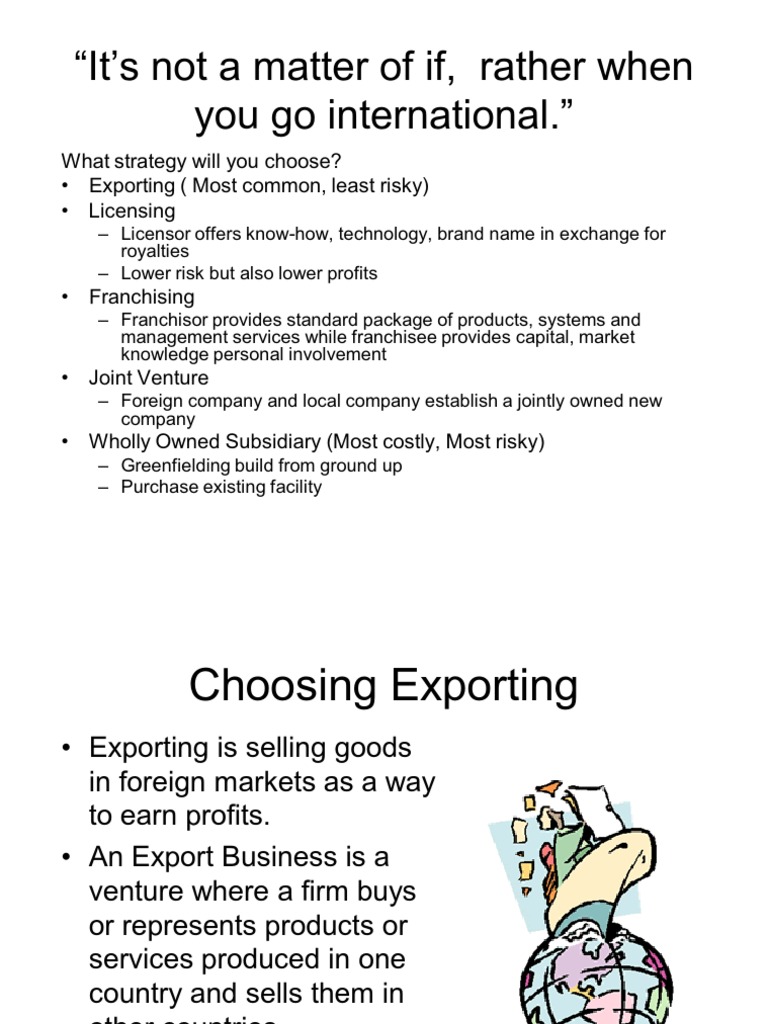Understanding Exporting in Business | PDF