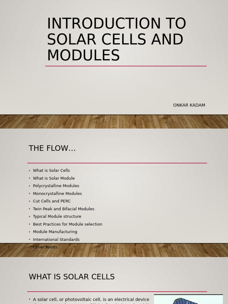Introduction To Solar Modules | PDF | Solar Cell | Solar Panel