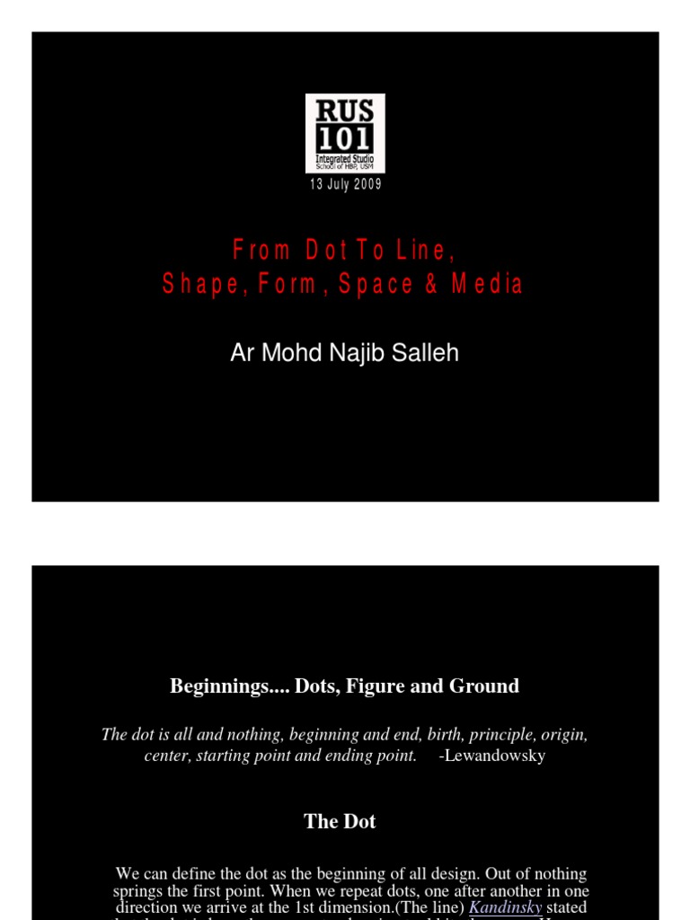 DOT Line Shape Form Space Media | PDF | Shape | Paintings
