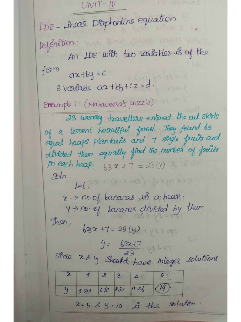 UNIT IV Number Theory | PDF