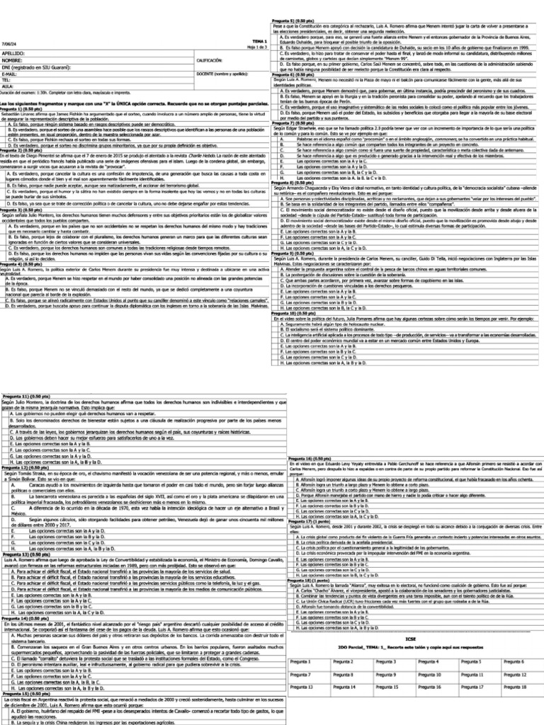 2°parciales para Practicar | PDF