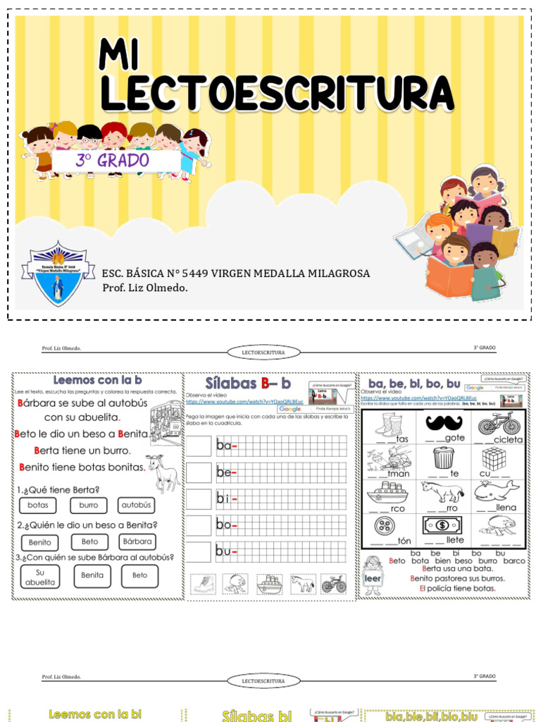 Cuadernillo De Lectoescritura Pdf