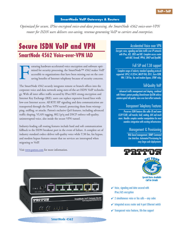 SN4562_datasheet | PDF | Voice Over Ip | Computer Network