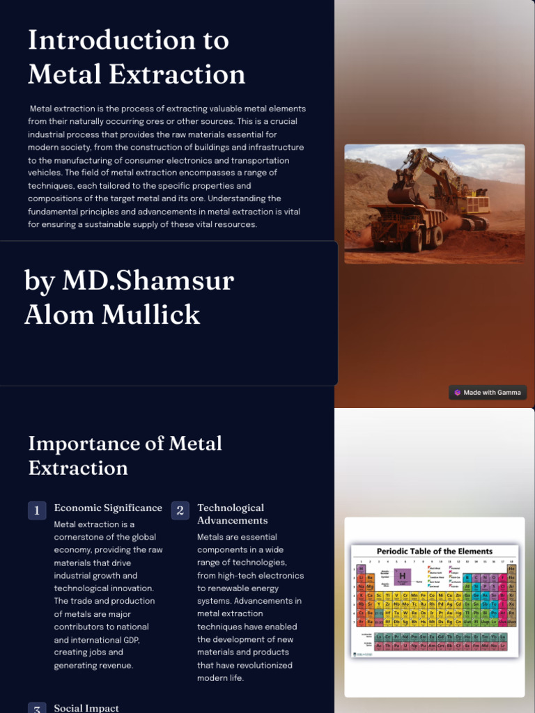 Introduction-to-Metal-Extraction | PDF | Metals | Physical Sciences