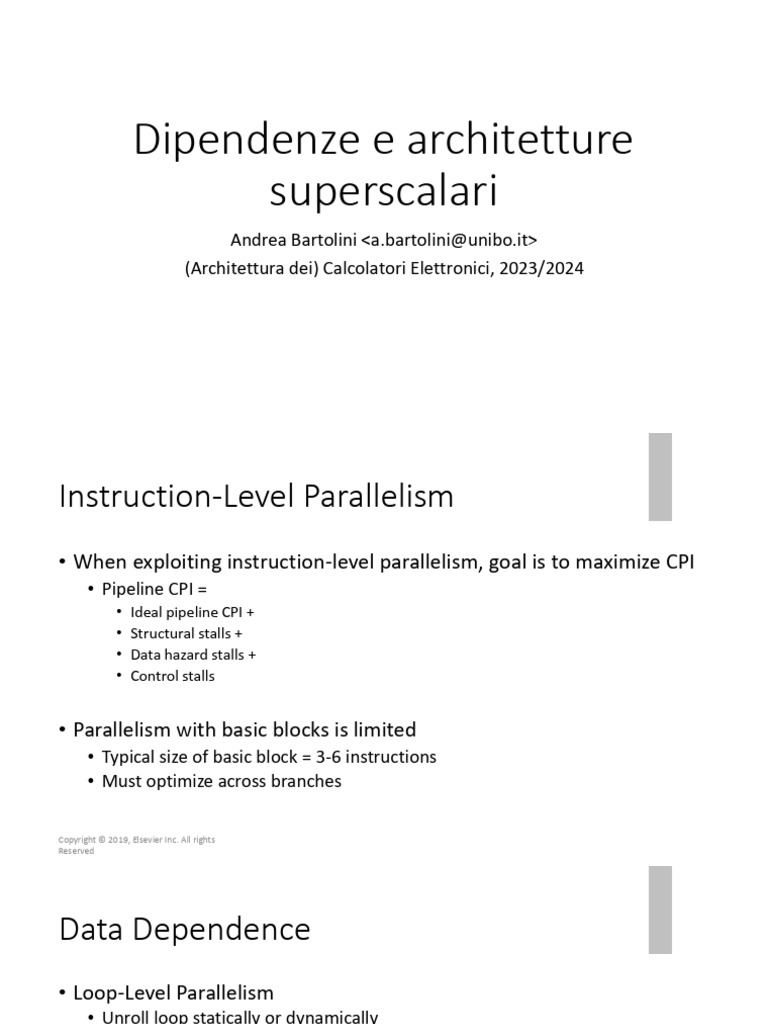3a.ILP Dipendenze e Superscalare | PDF | Central Processing Unit ...