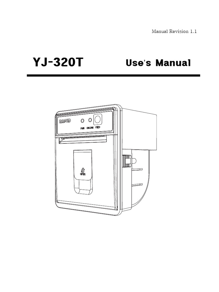 YJ320T Thermal Printer Manual | PDF | Manufactured Goods | Computer Science