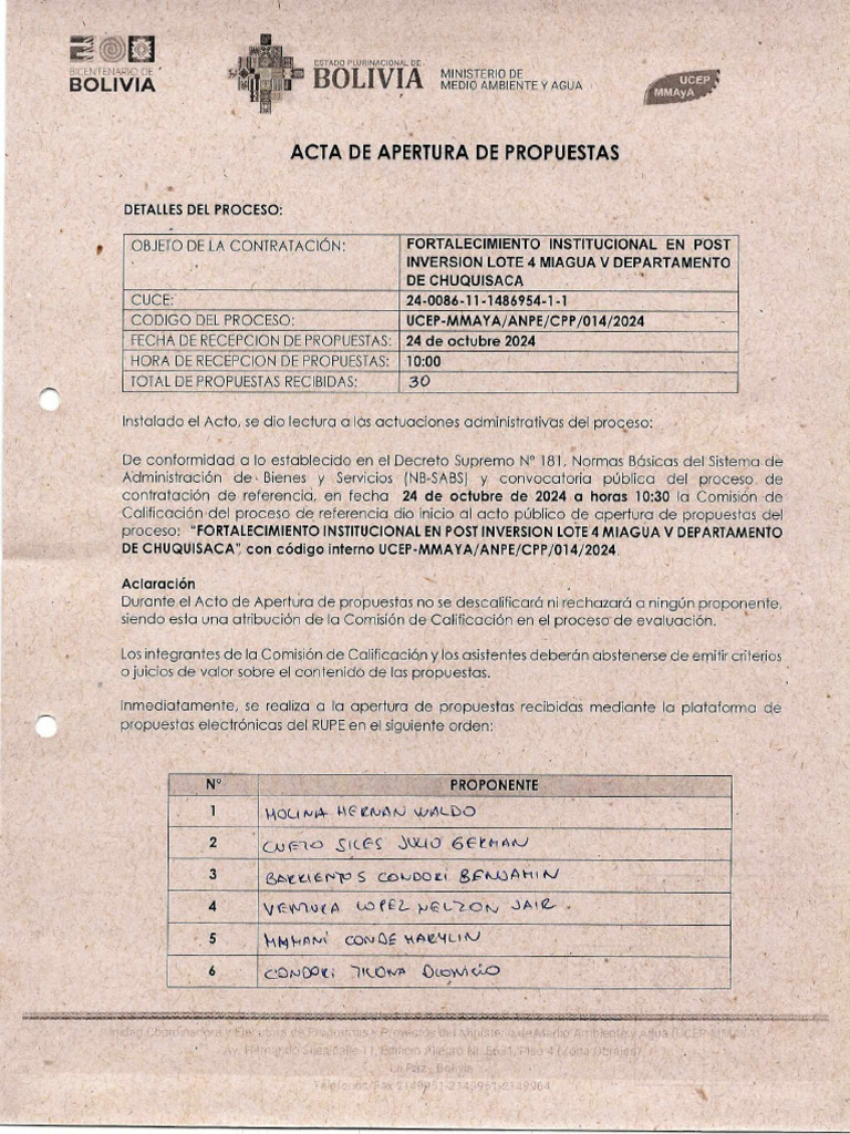 Plan de Actas | PDF