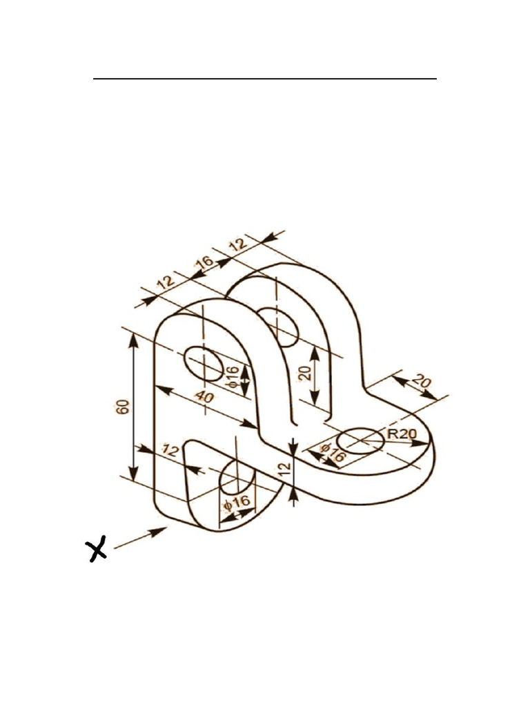 Assignment No-01 (Orthographic Projection) | PDF
