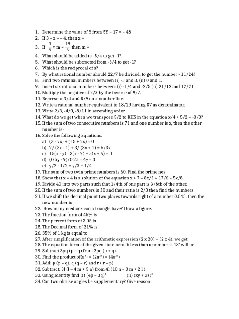 After Simplification of The Arithmetic Expression (2 X 20) + (2 X 4), We Get | PDF | Numbers | Angle