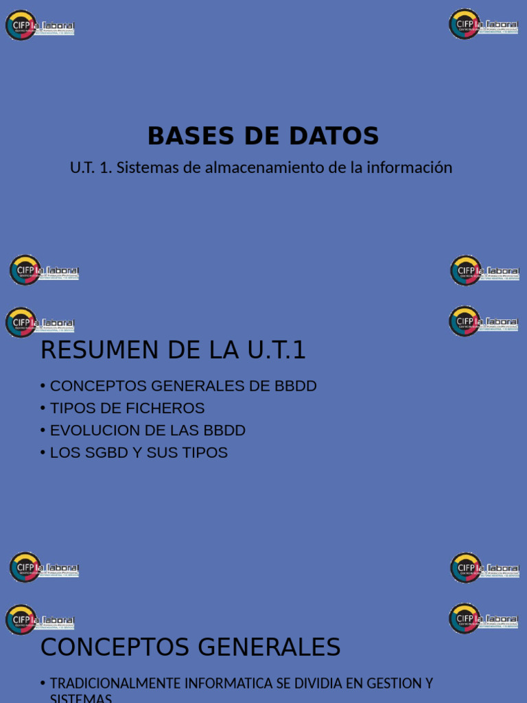 Ut1 Intro | PDF | Bases de datos | Mi sql