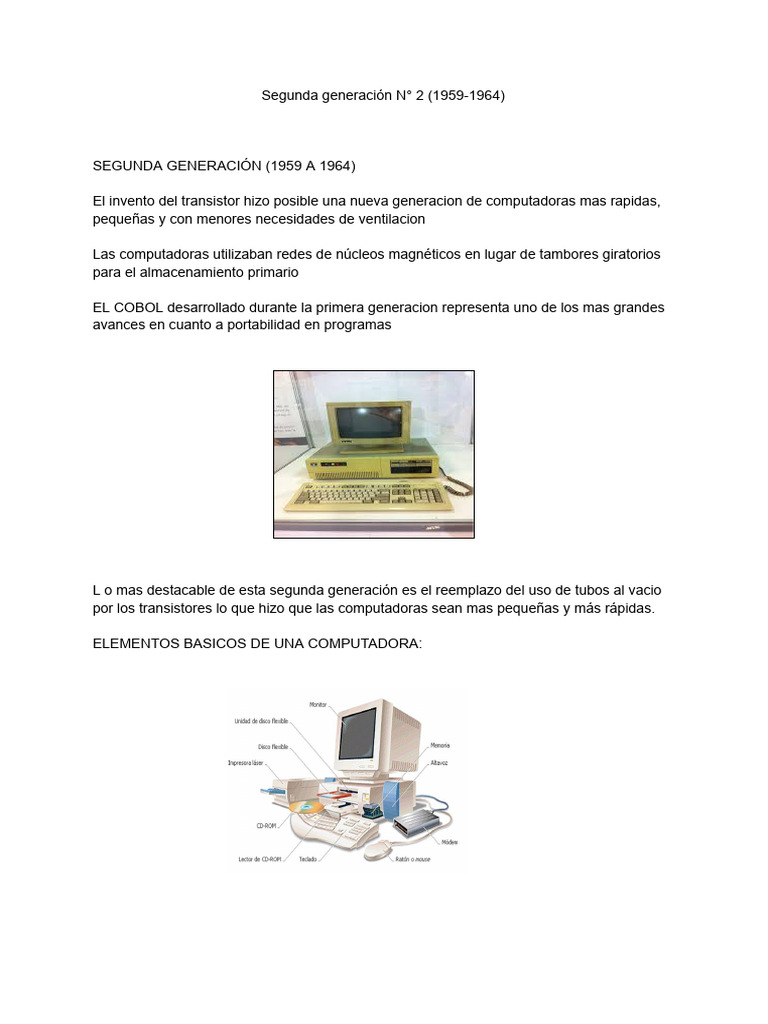 Segunda generación N° 2 (1959-1964) | PDF
