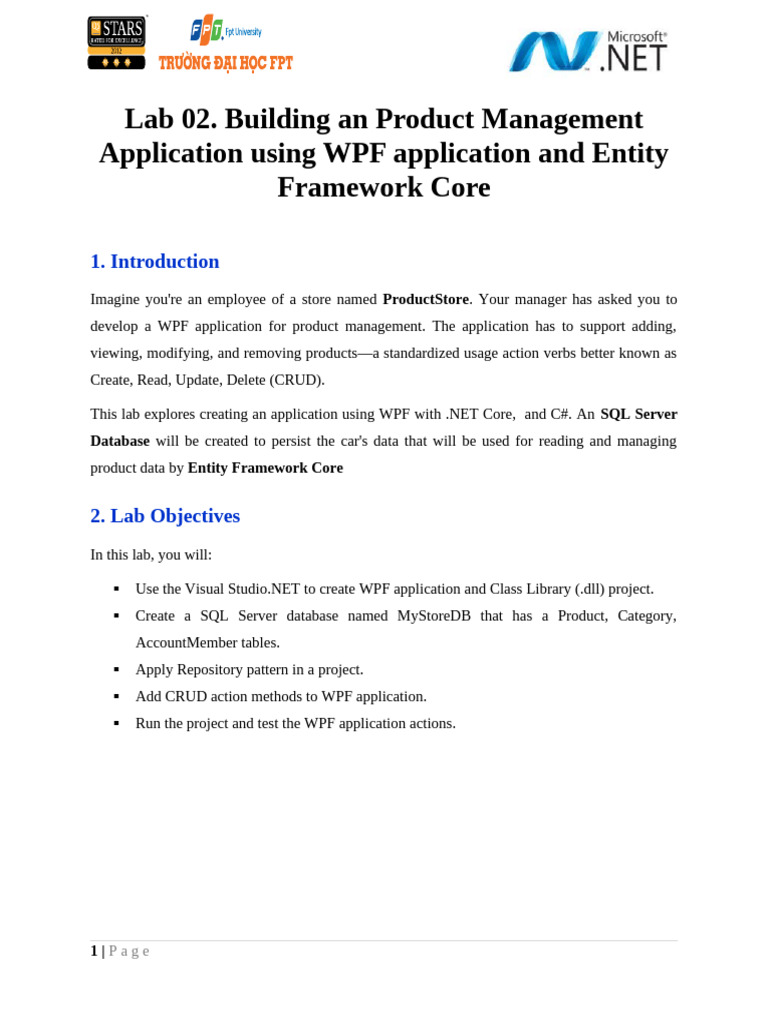 WPF Product Management App Guide | PDF | Extensible Application Markup Language | Entity Framework