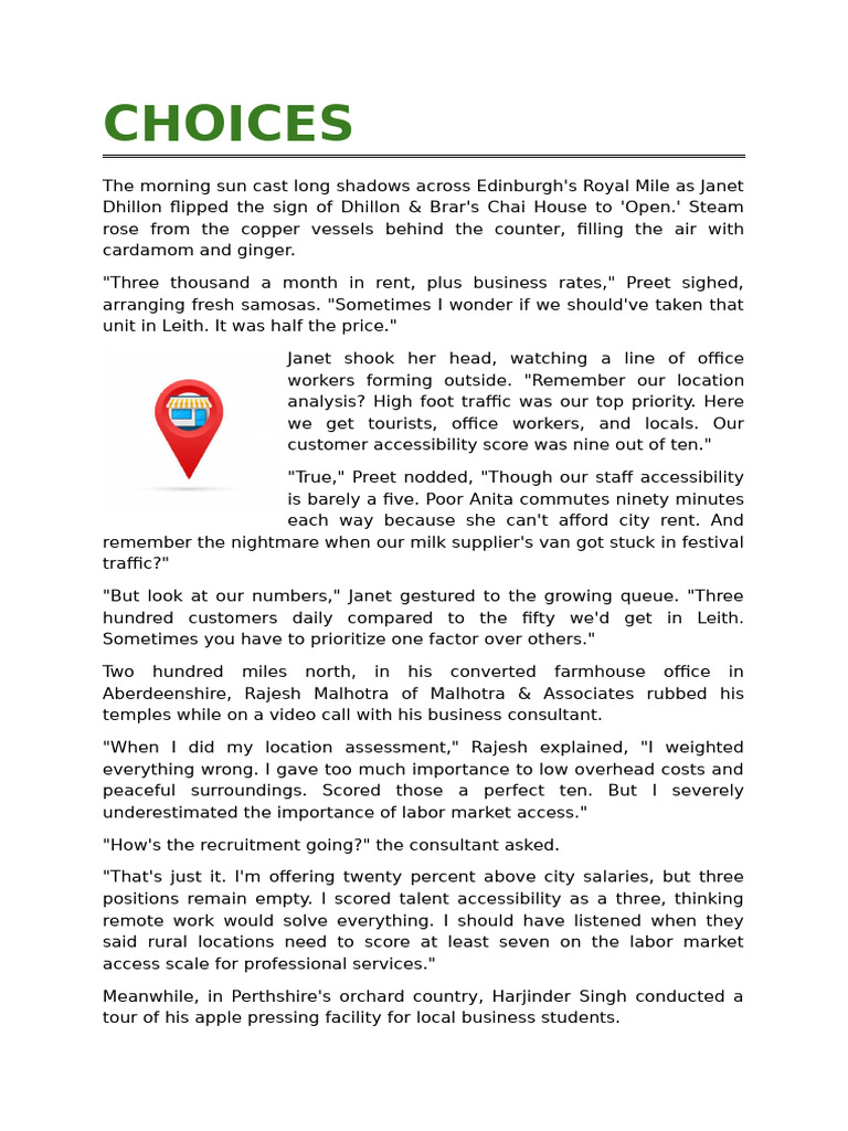 Business Location Case Study | PDF