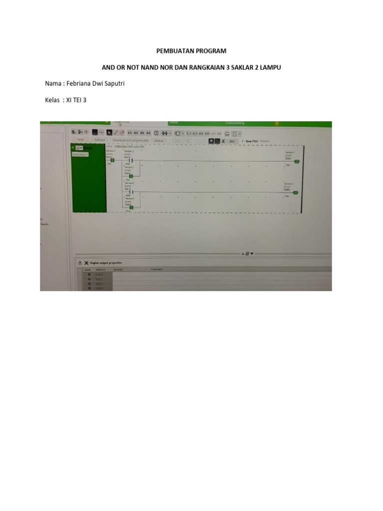 Pembuatan Program and or Not Nand Nor Dan Rangkaian | PDF