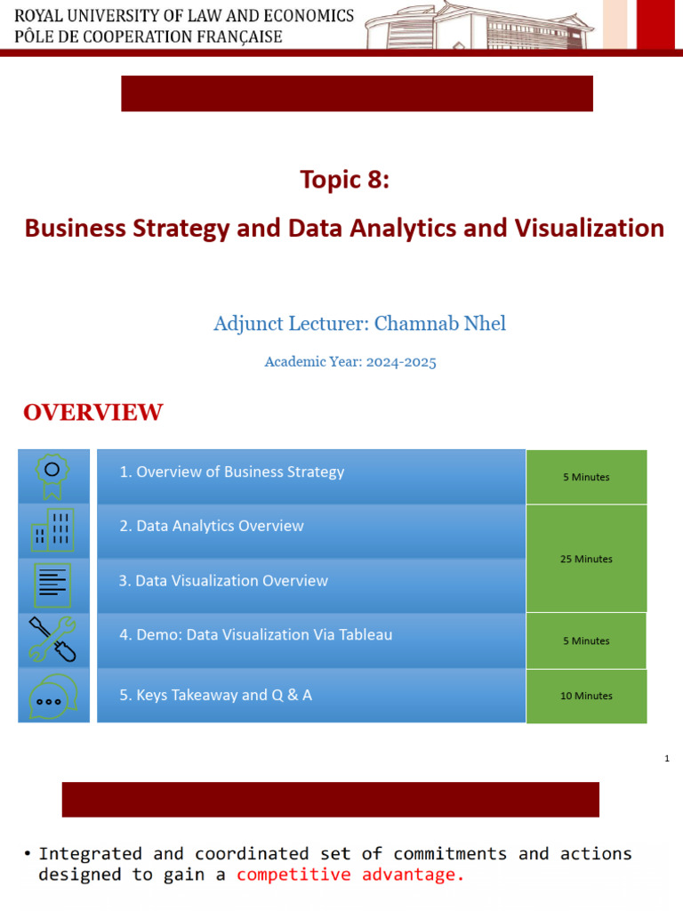 Business Strategy and Data Analytics and Visualization | PDF | Analytics | Strategic Management