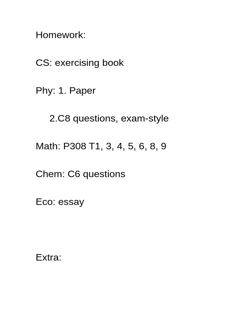 Homework | PDF