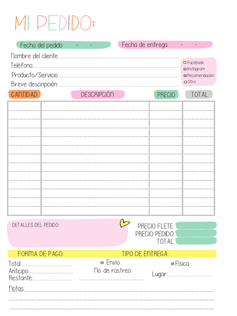 Pedido s | PDF | Industrias de servicio