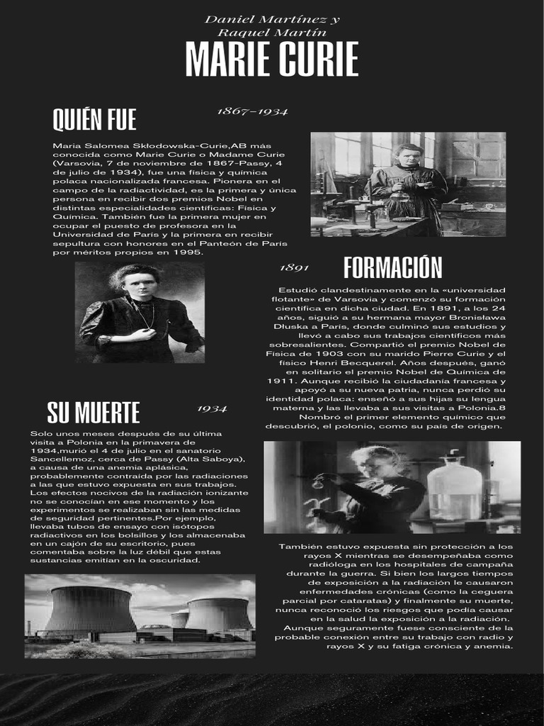Logros y legado de Marie Curie | PDF | Marie Curie | Medicina CLINICA