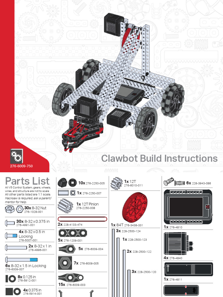 276-6009-750-Rev5 (3) (RED Clawbot) - 1 | PDF