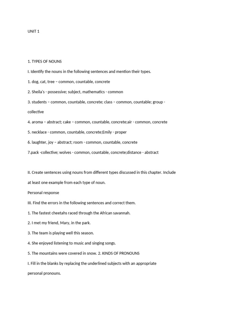 Grade 8 Grammar-Unit 1 and 2 | PDF | Pronoun | Adjective