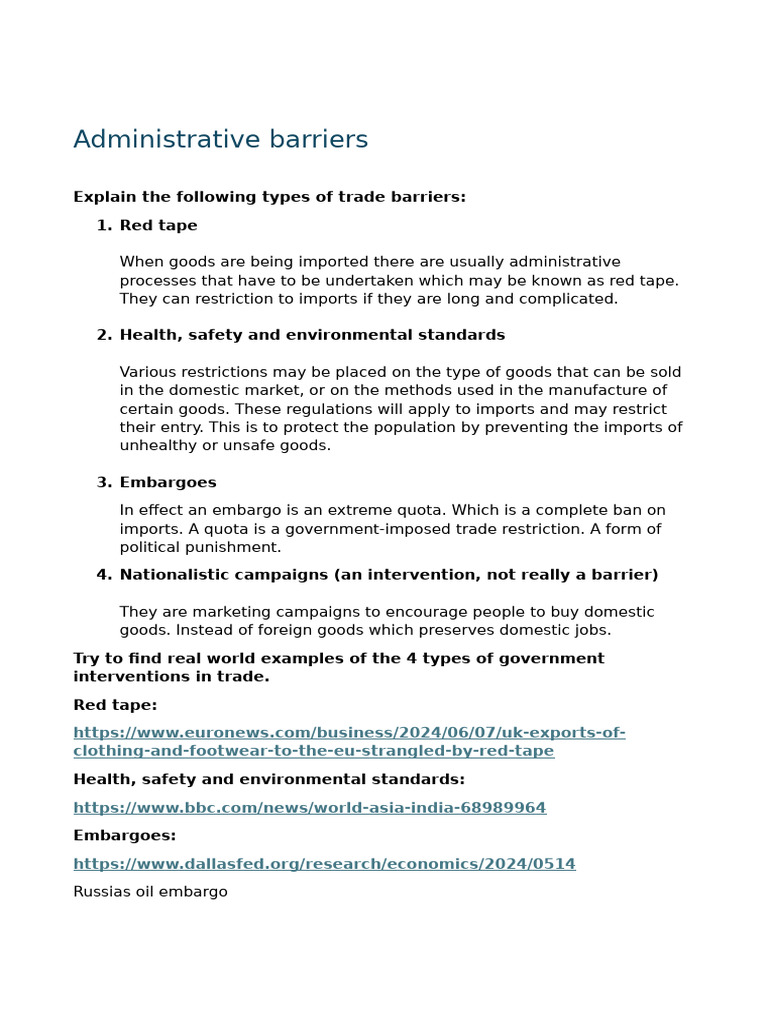 Administrative Barriers | PDF