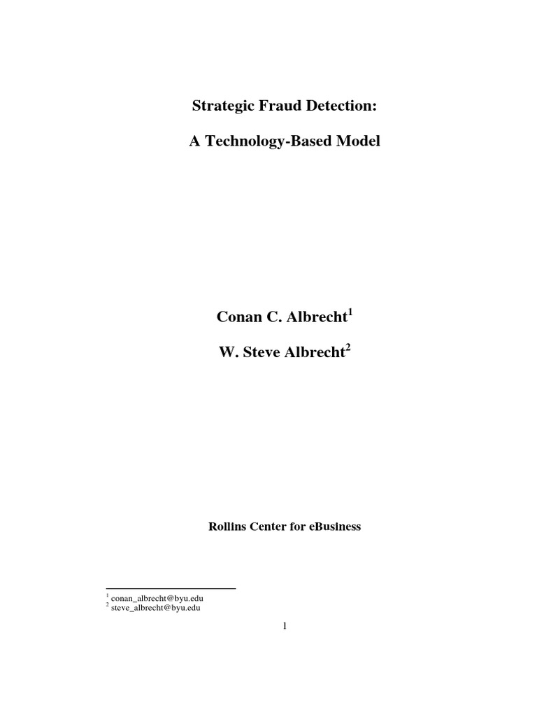 Strategic Fraud Detection | PDF | Audit | Databases