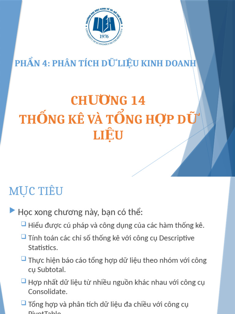 Phan4 - C14 - Thong Ke Va Tong Hop Du Lieu | PDF