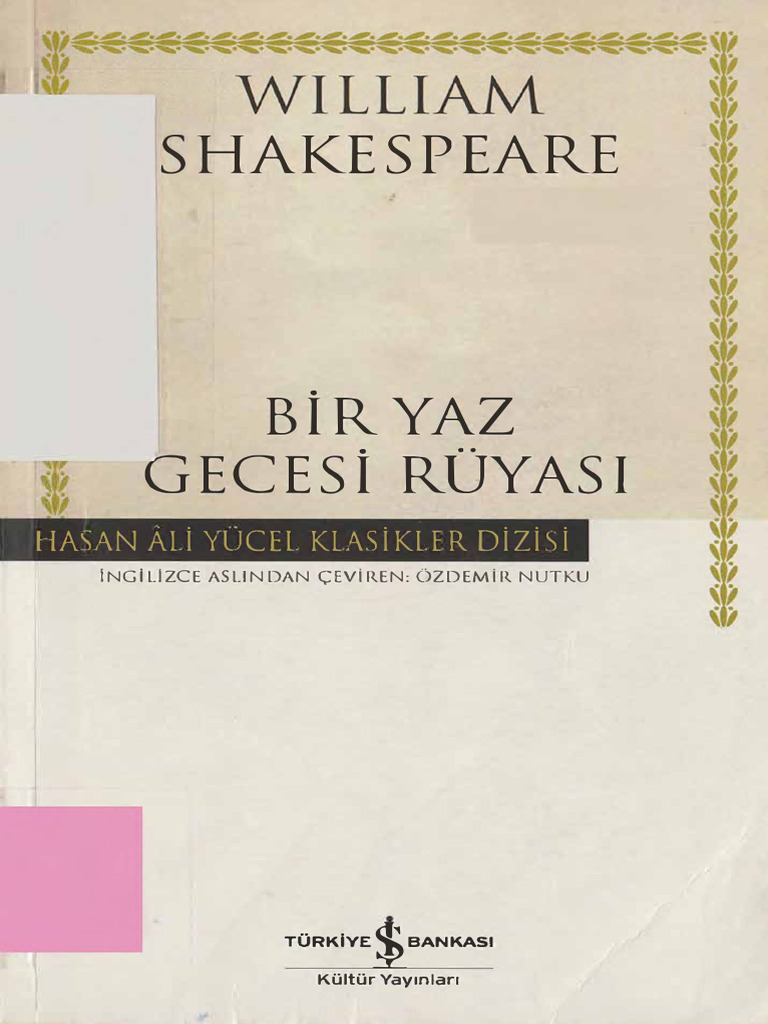 William Shakespeare Bir Yaz Gecesi Rüyası İş Bankası Yayınları | PDF