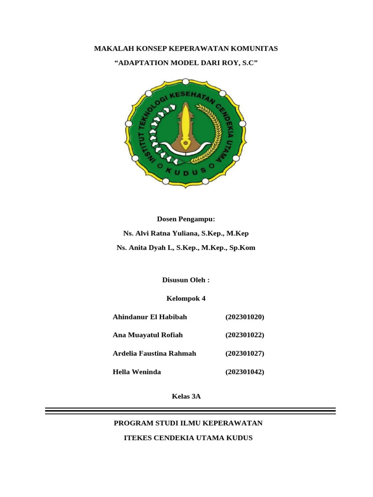 Model Adaptasi Roy dalam Keperawatan | PDF