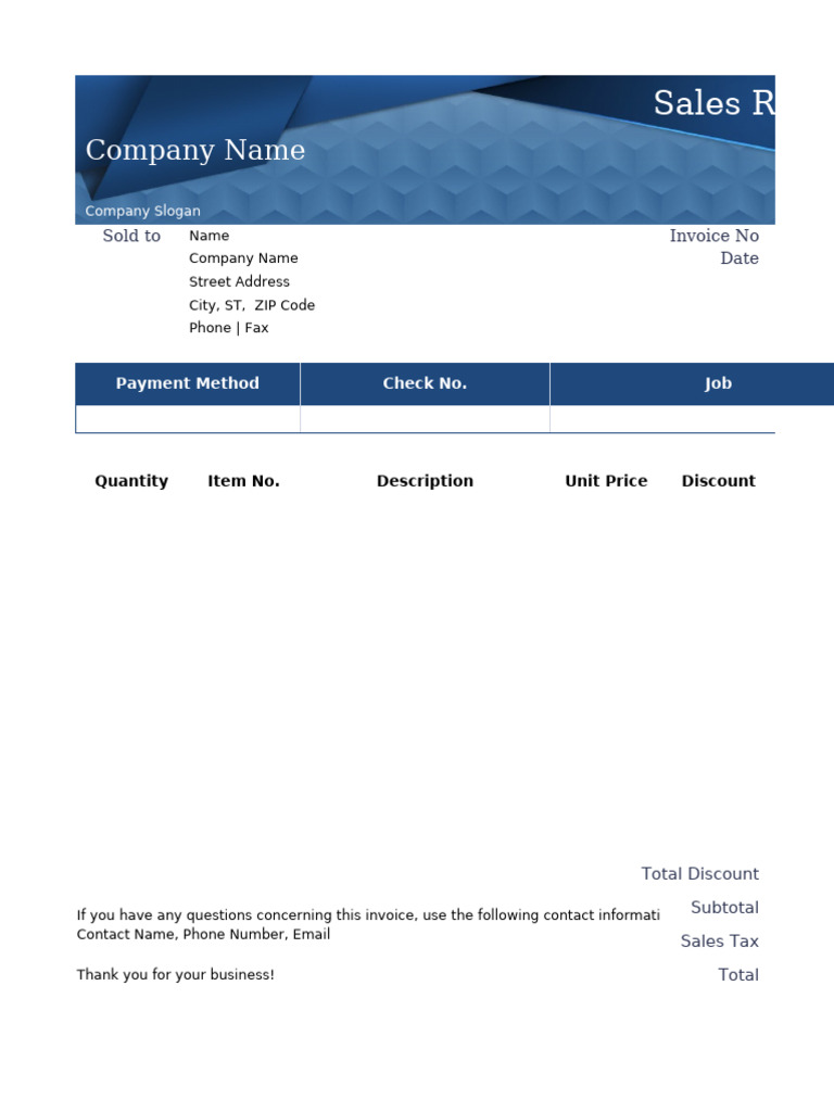 Blue Sales Receipt1 | PDF