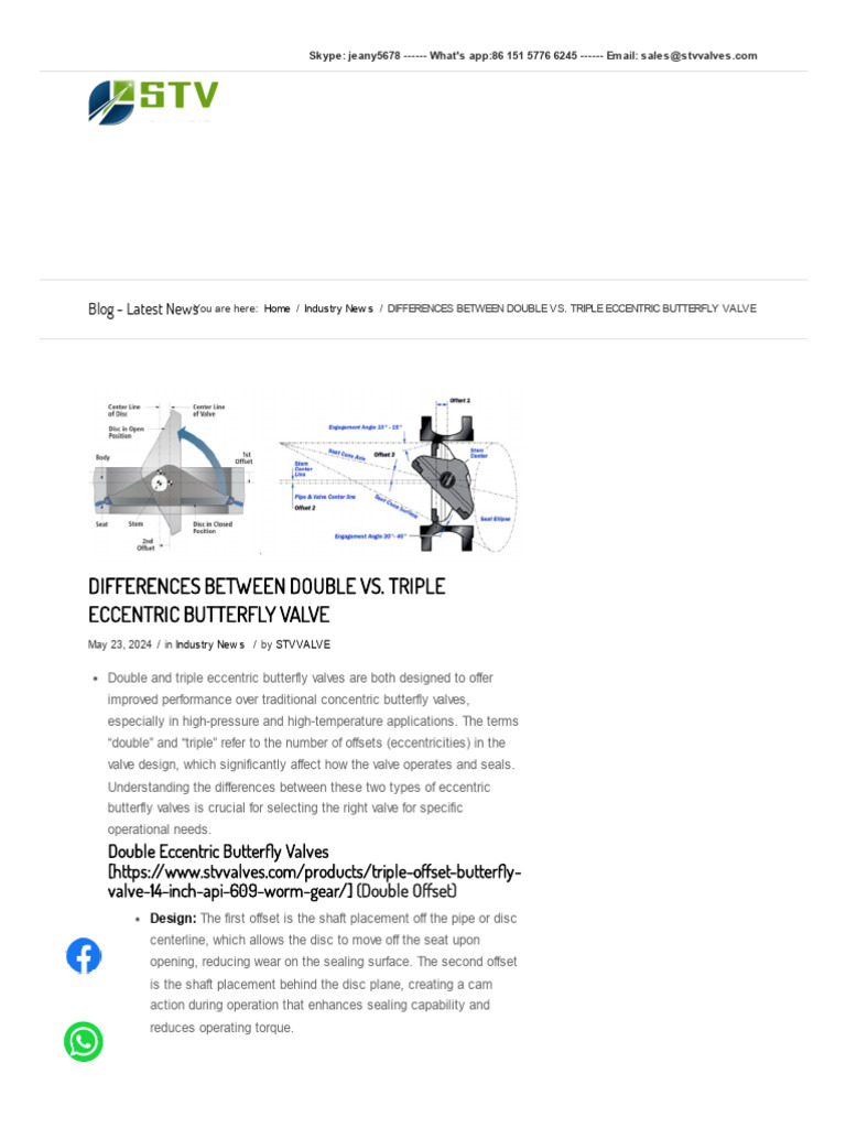 DIFFERENCES BETWEEN DOUBLE VS. TRIPLE ECCENTRIC BUTTERFLY VALVE - China ...
