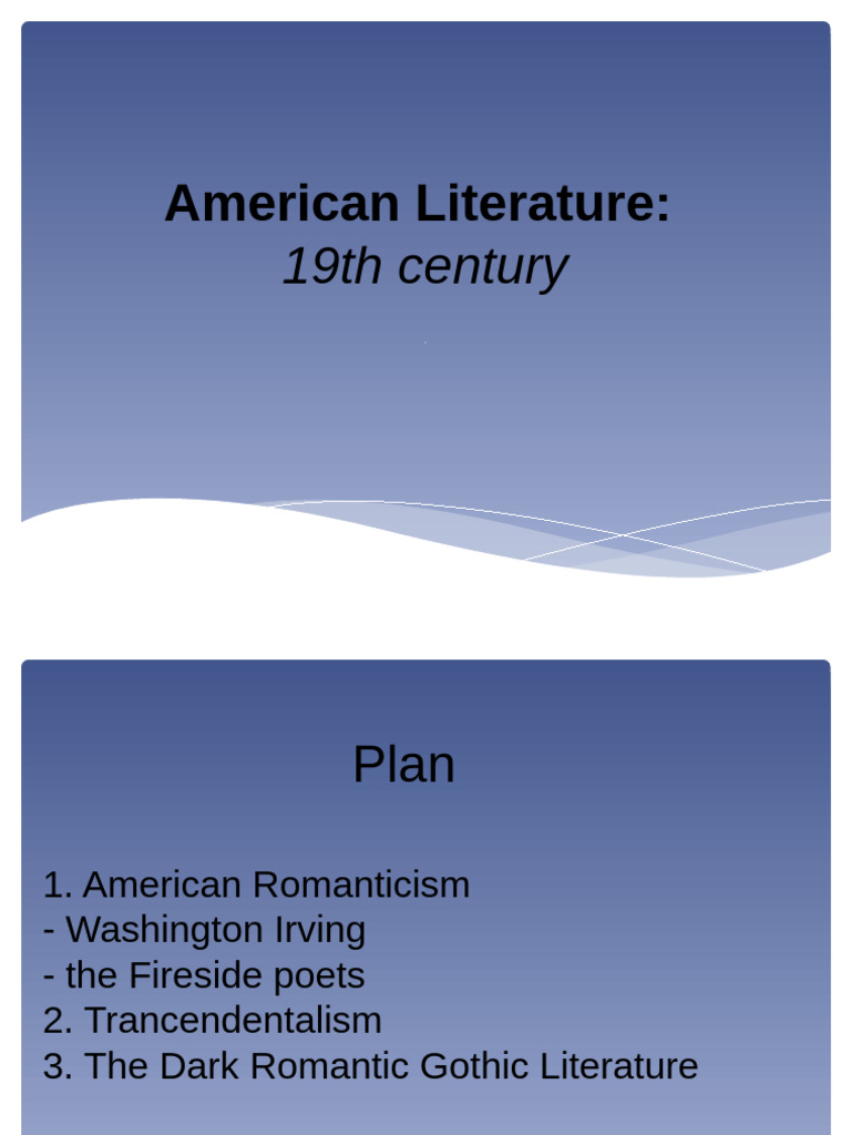 Lecture 5 American Romanticism | PDF | Transcendentalism | Romanticism