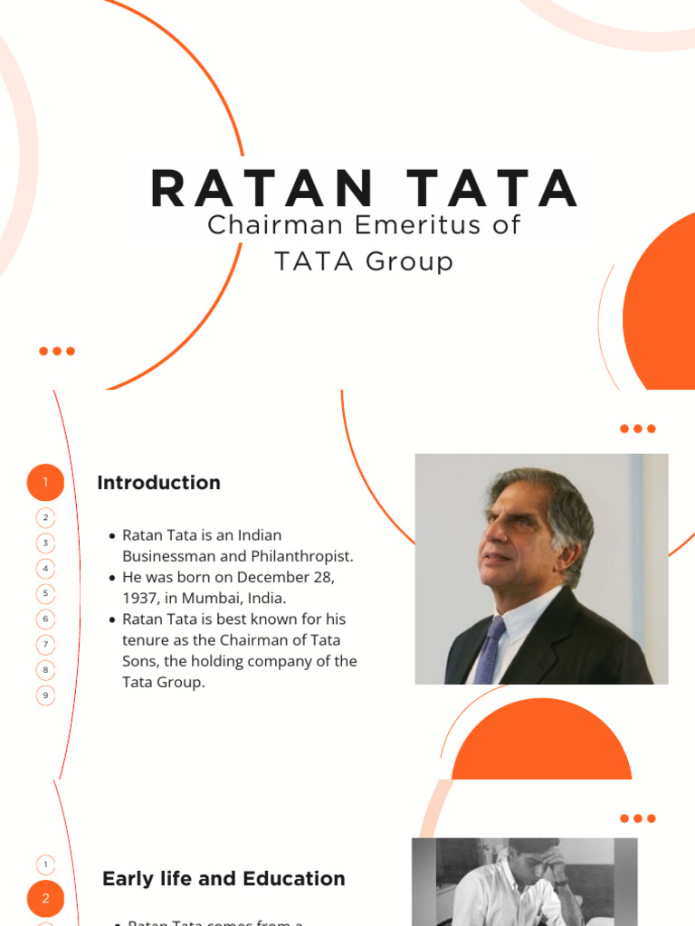 Ratan Tata: Legacy of Leadership and Philanthropy | PDF