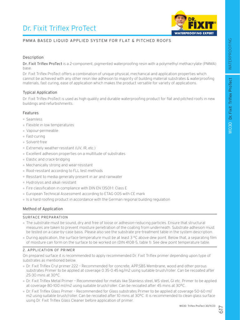 656d600221de5 w030 DR Fixit Triflex Protect PDF | PDF | Poly(Methyl ...