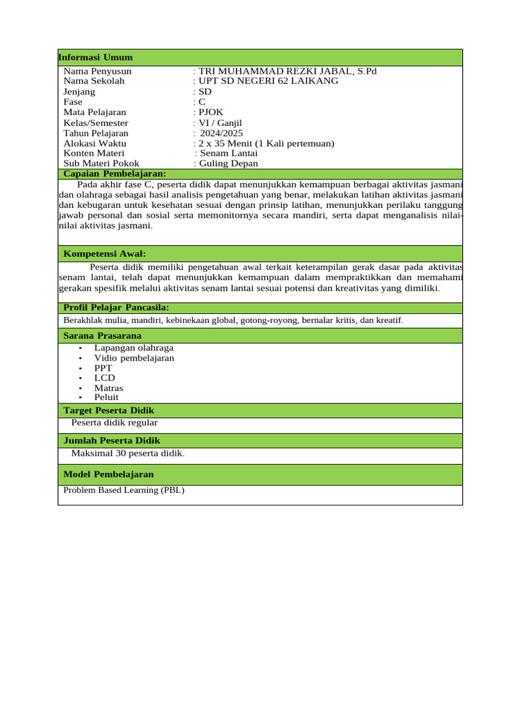 Modul Ajar edit | PDF