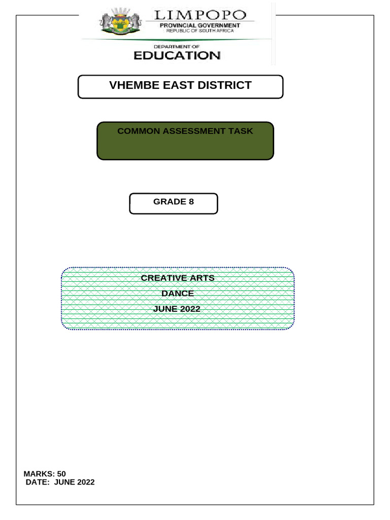 2022 CA Dance Grade 8 Term 2 TEST | PDF | Dances