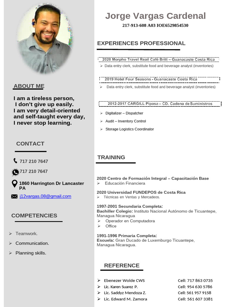 Curriculum J Vargas S2024. | PDF