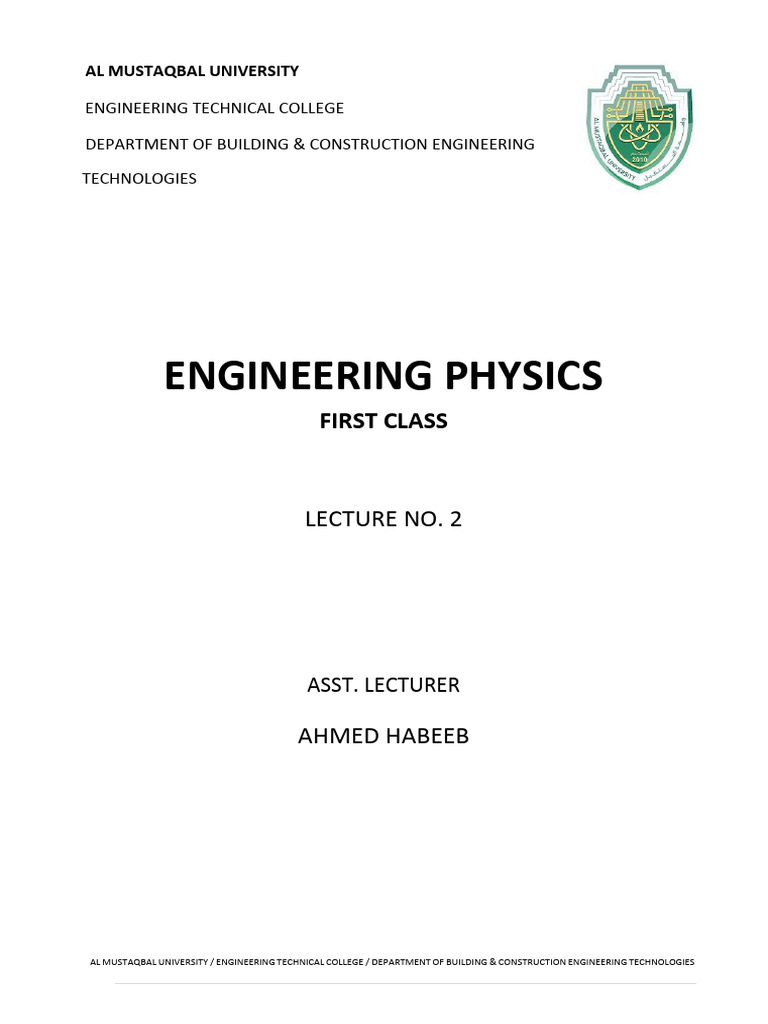 MUCLecture_2024_41742243 | PDF | Force | Physical Phenomena