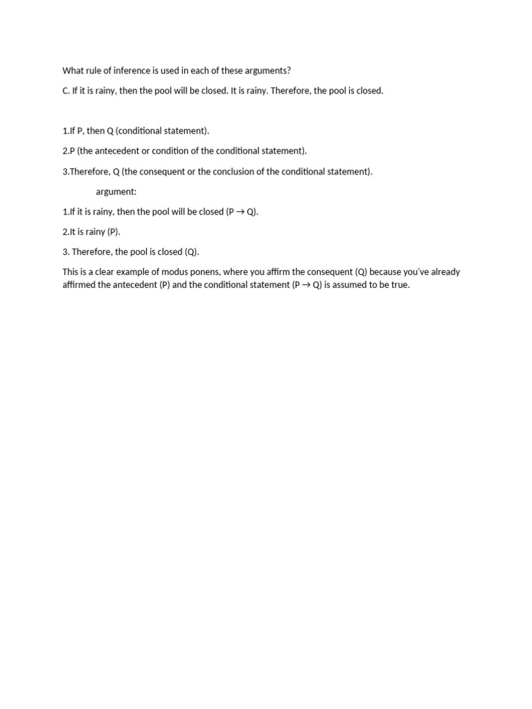Discrete Math Rules of Inference | PDF | Logical Consequence | Argument