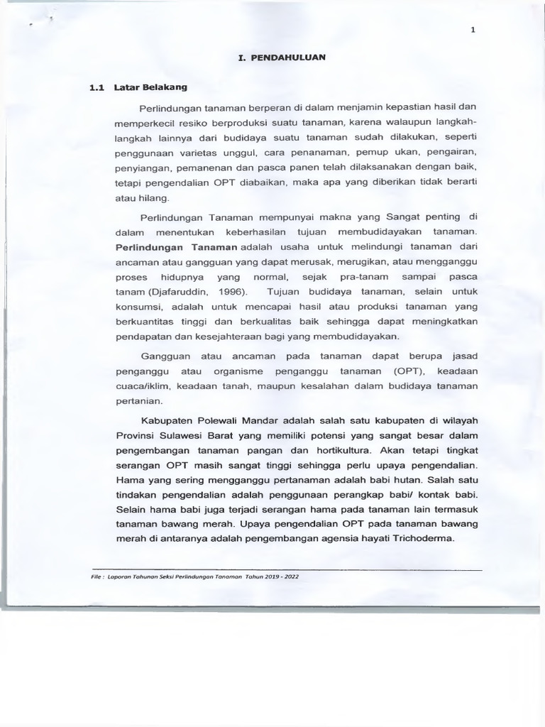 Pengendalian OPT Tanaman Pangan di Polewali Mandar | PDF