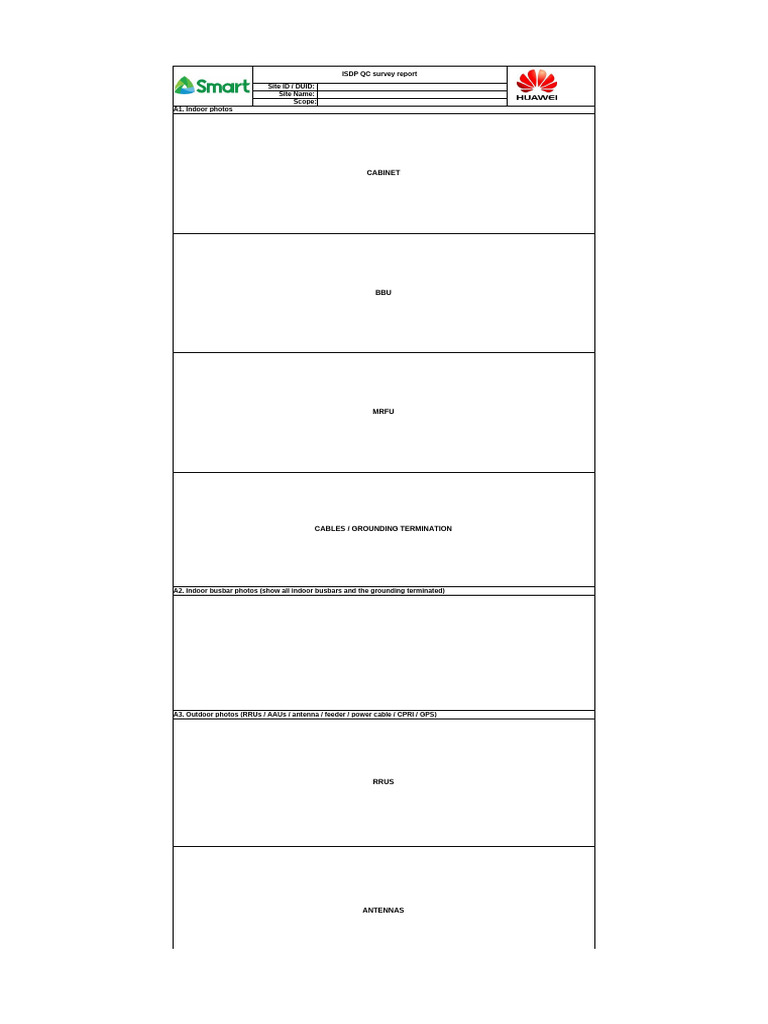 ISDP QC Survey Report Template v.1 | PDF | Electronics | Electrical ...
