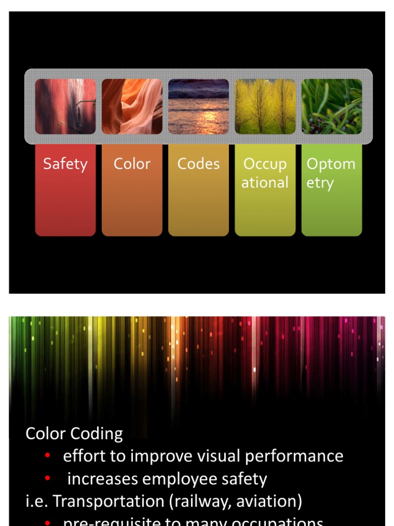 Safety Color Codes (Occupational Optometry) | PDF | Computers