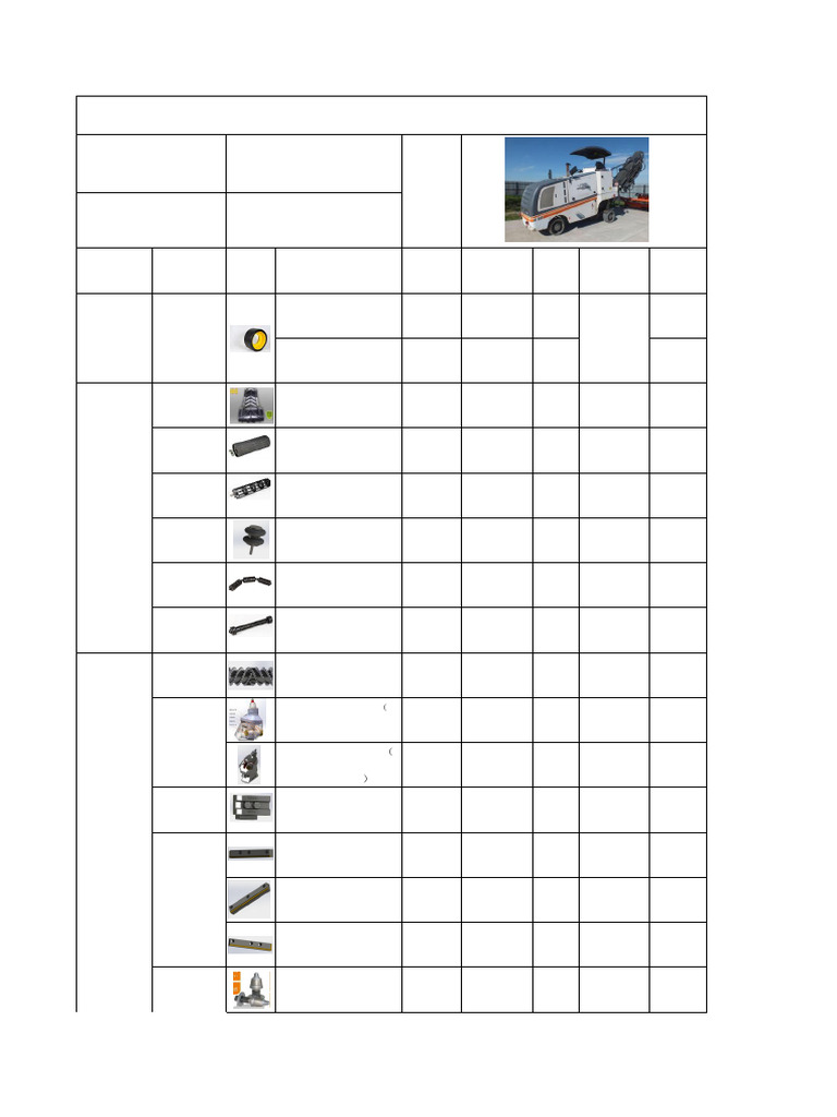 Wirtgen W100 Milling Machine Parts List | PDF