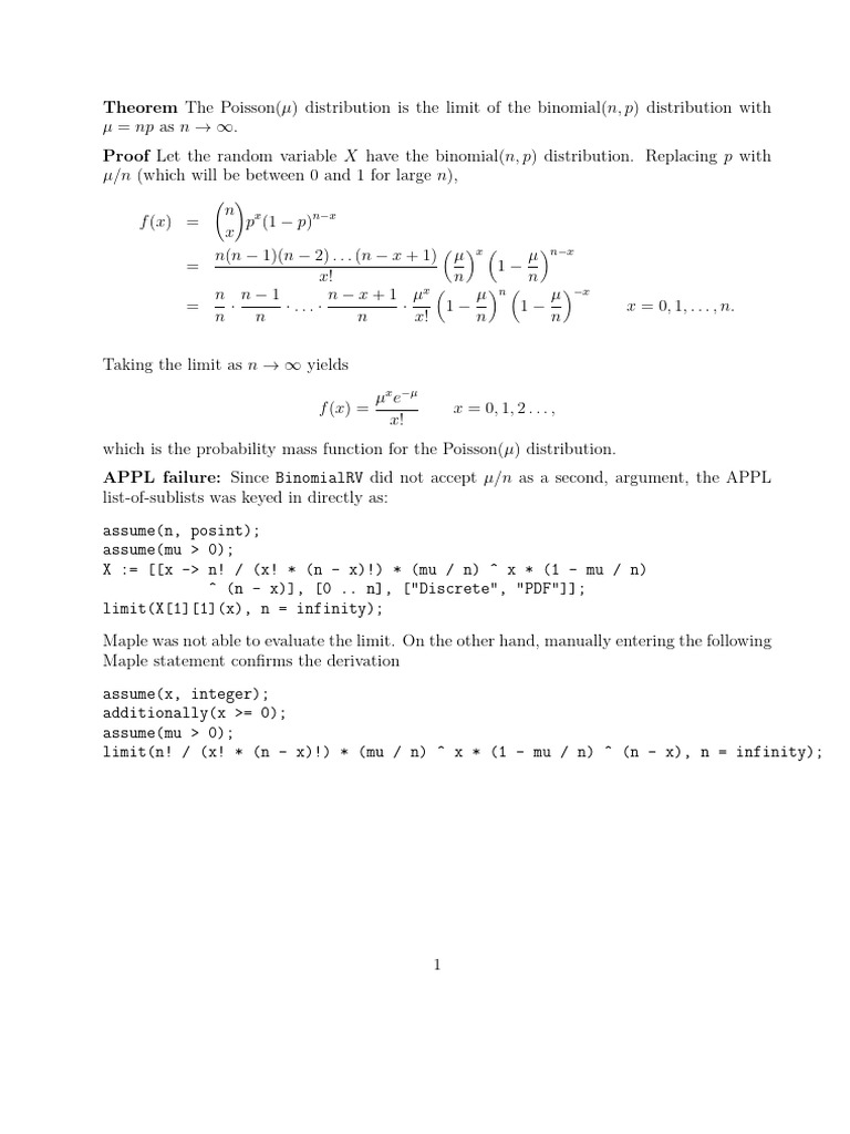 Binomial Poisson | PDF