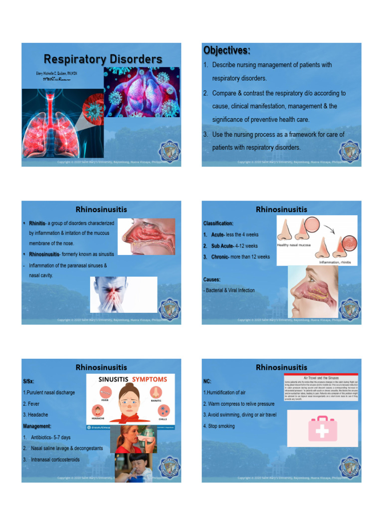 Nursing Management of Respiratory Disorders | PDF | Chronic Obstructive ...